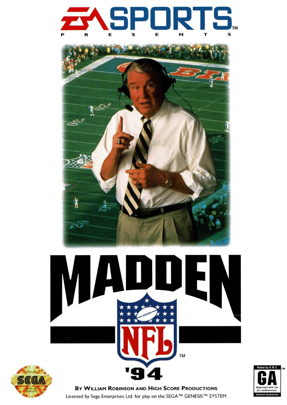 Madden NFL '94 - Sega Genesis – Tony's Treasures